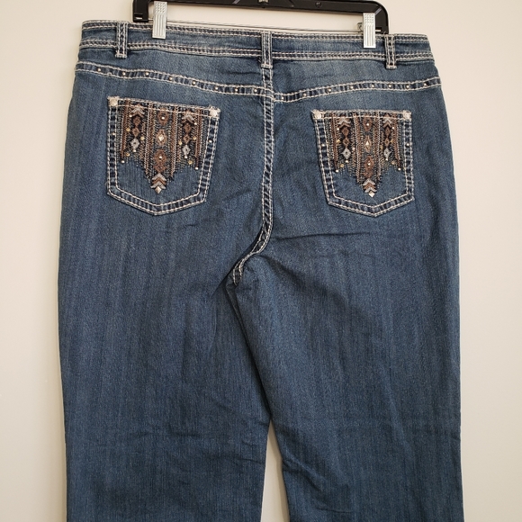 Reba | Jeans | Reba Woman Plus Size Embellished Distressed Jeans | Poshmark